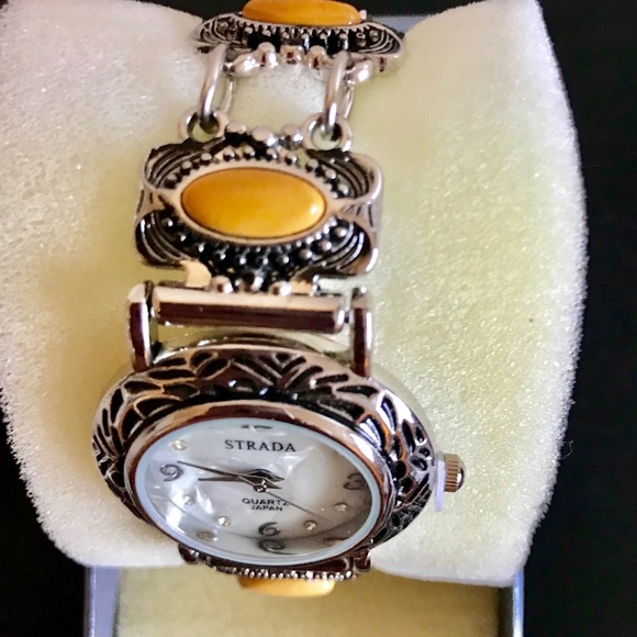Strada | Accessories | Strada Yellow Jade Quartz Watch | Poshmark